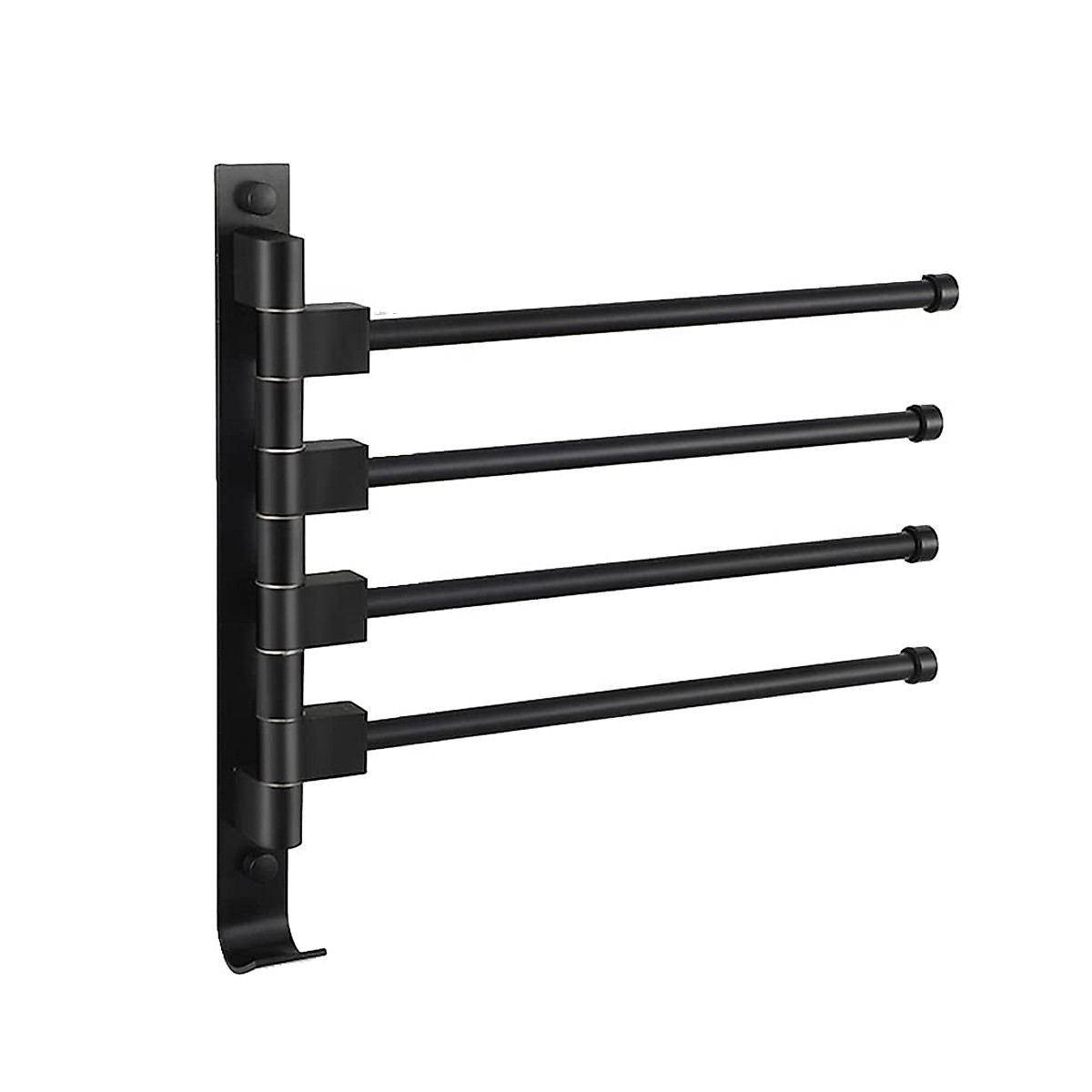 Rotating Towel Bar Hand Towel Holder Wall Mounted Storage Shelf Towel Ladder Hanger for Bathroom Kitchen Waterproof Towel Bar Holder Rack Adhesive Bathroom Replacement Bath Shelf Small Wall