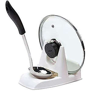 DRNKS Pot Lid Holders, Lid and Spoon Rest, Pan Pot Cover Lid Rack Shelf Stand Holder Spoon Rest Stove Organizer Storage Soup Spoon Rests Kitchen Tool Applicable to kitchen stove