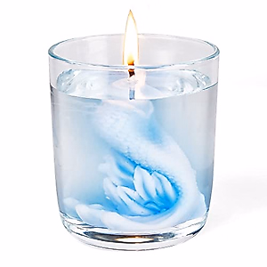 Scented Candle,Gift for Women,Natural no Toxic Jelly Gel Organic Jasmine Scented Candle,Amber and Soy Wax Mermaid Jar Candle for The Family for Decoration,Birthday Gift Idea,7.07 oz