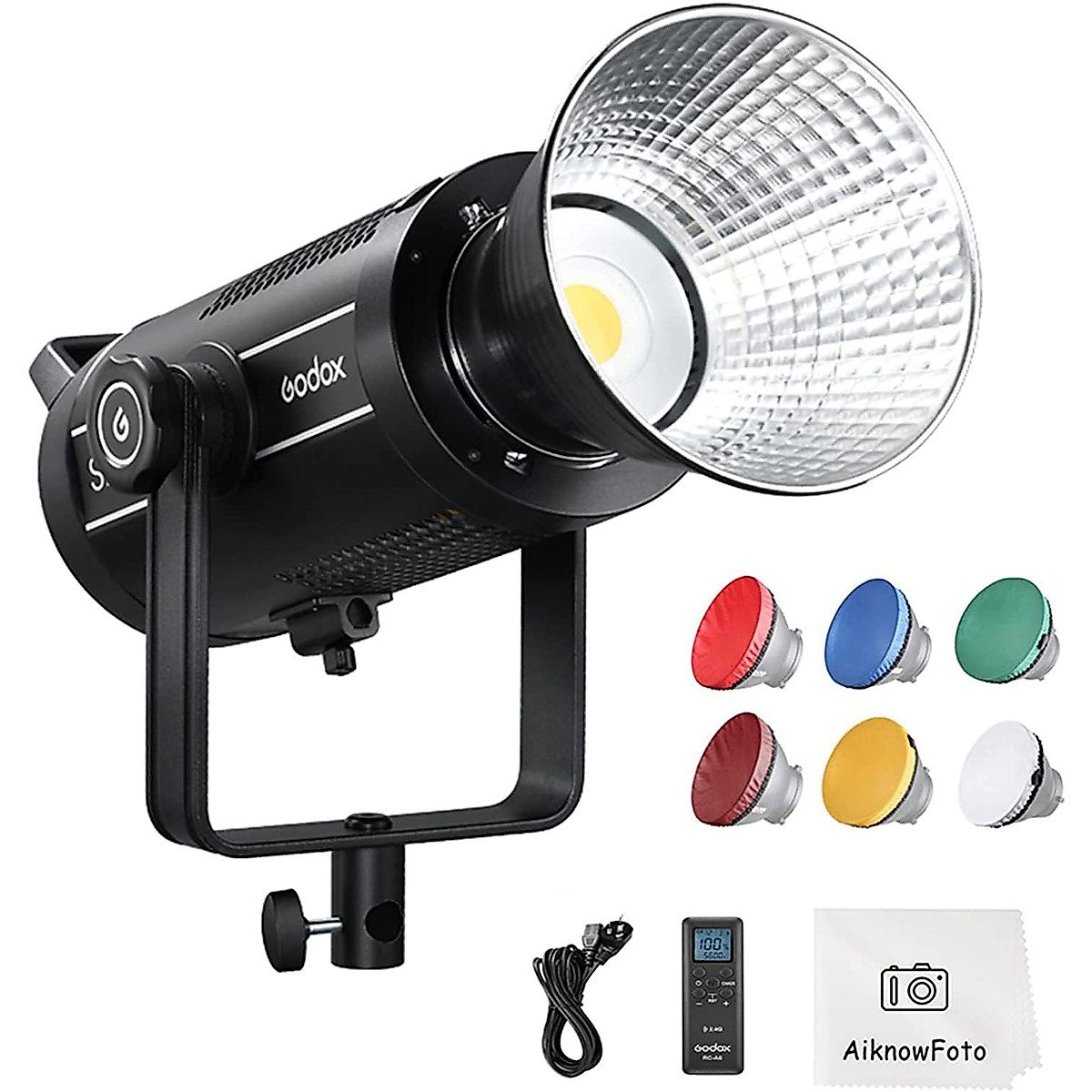 Godox SL200WIII 215W LED Video Light,Bowens Mount Continuous Lighting,2.4G 95600Lux CRI96+ Flash Light,5600K Daylight Balanced,8 Pre-Programmed Lighting Effects with Ultra-Silent Fan for Photography