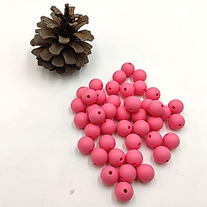 50pcs Baby Pink Color Silicone Round Beads Sensory 15mm Silicone Pearl Bead Bulk Mom Necklace DIY Jewelry Making Decoration
