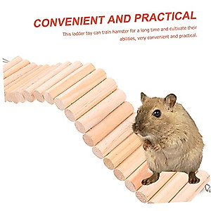 Ipetboom 3pcs Accessory Squirrel Wood Other Parrot Rats Glider Ladder Perch for Animals Pet Wooden Rabbit Training Small Accessories Pigs Plaything Hedgehog Suspension Toy and Kitten