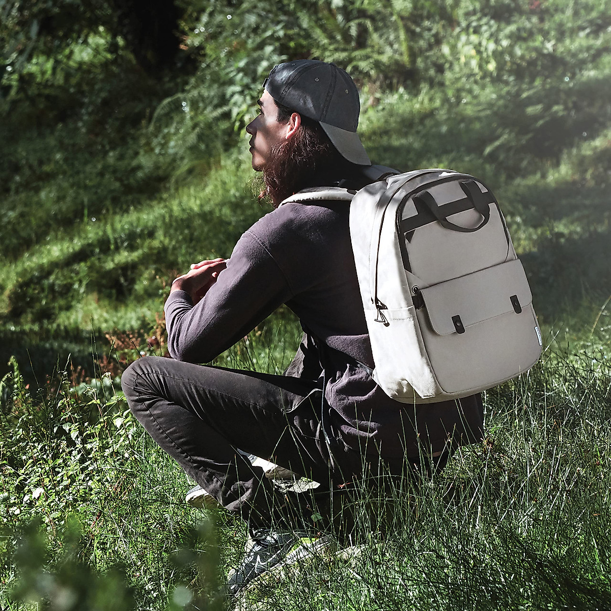 Travelon Origin-Sustainable-Anti-Theft-Large Backpack, Black, One Size