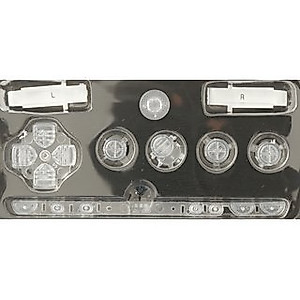 Gametown New Replacement PSP 1000 Full Housing Shell Cover with Button Screw Set -Crystal Clear White.