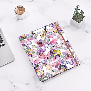 ZAXMEY 3 Ring Binder, 1 Inches Round Ring Binder with Clipboard, Dividers Tabs, PVC Zipper Bag Sleeves & to Do List Planners for Women, Men, School, Office Supplies, Colorful Flower