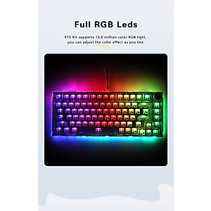 KPREPUBLIC NextTime X75 75% Gasket Mechanical Keyboard kit PCB Hot Swappable Switch Lighting effects RGB switch led type c Next Time 75 (X75 White Barebone Kit x1)
