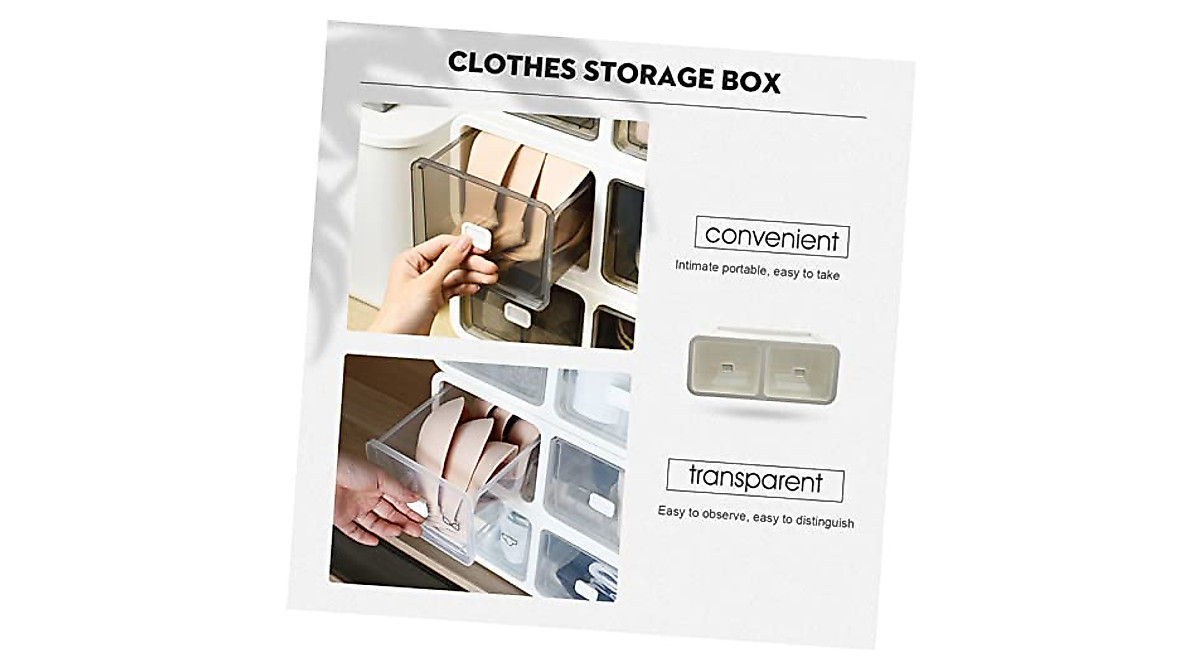 TIDTALEO Clear Organizer Box for Lingerie & Socks