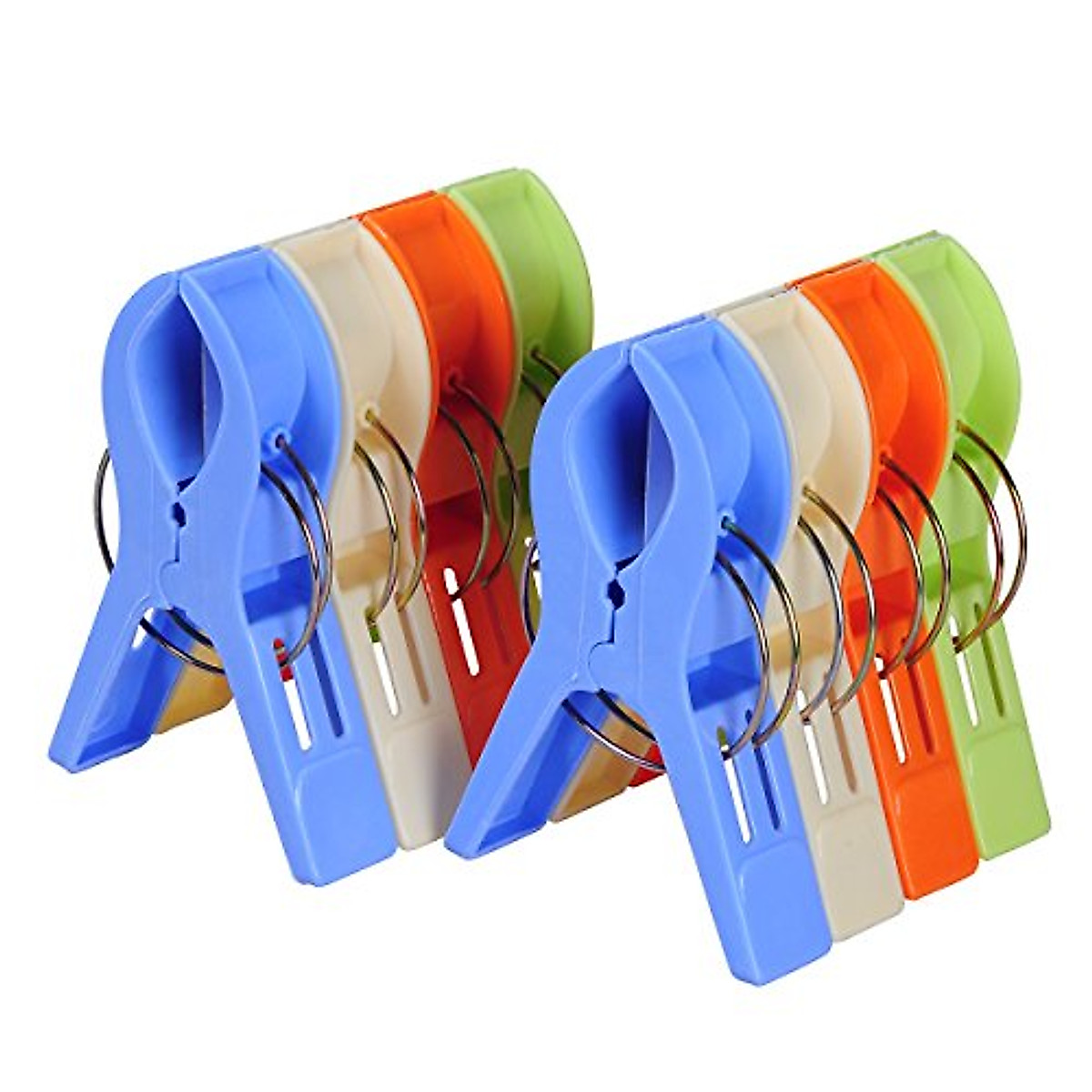 Beach Towel Clips, ECROCY Towel Clips for Chairs on Cruise, 8 Pack Large Clips Clamps,Clothes Pegs,Beach Towel Holder to Keep Your Towel from Blowing Away,Heavy Duty and in Bright Colors