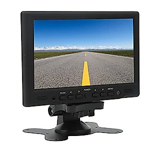 CCYLEZ Mini Monitor 7inch, 1080P HD Color Screen Monitor with Remote Control, Adjustable Bracket, Built in Dual Speaker, Support VGA, HDMI, AV, DC Input Interface, for Home, Car, Bedroom