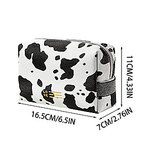 Expandable Toiletry Bag for Women, Makeup Bags with Milk Pattern, Travel Organizer for Cosmetics, Dorm Room Essentials, Storage Containers, Space Saver Bags, Best Gifts for Men