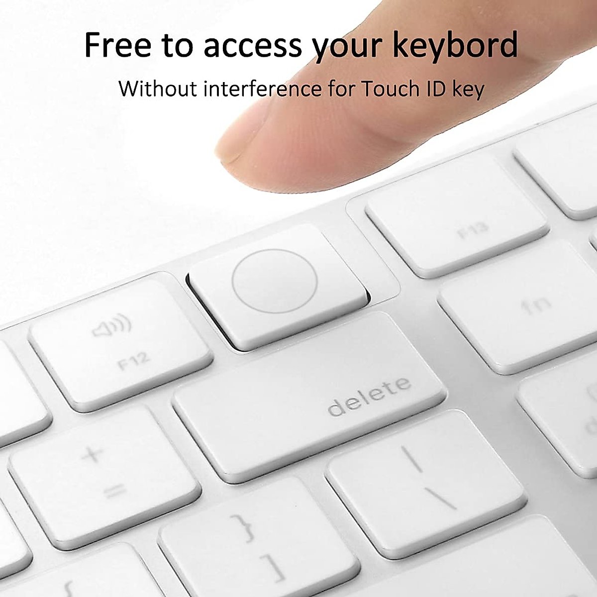 ProElife Ultra Thin Silicone Keyboard Cover Skin for 2022 Mac Studio & 2021 Apple iMac 24'' M1 Chip Magic Keyboard 2 with Numeric Keypad Touch ID A2520 Accessory U.S Enter Soft Protector, Transparent