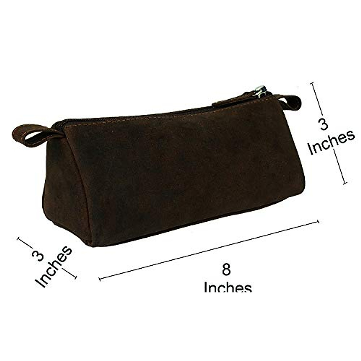 Genuine Leather Pencil Roll Case/Pouch Pen Holder Organizer Brushes Ruler Stationary Gift for Students Artist Painter & Writer String Closure Vintage