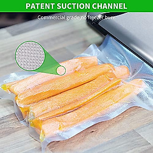 Vacuum Sealer Bags For Food Storage, Seal a Meal Bags,Vacuum Rolls 100 Pcs 8" X 12", BPA Free Heavy Duty Perfect for Sous Vide Cooker