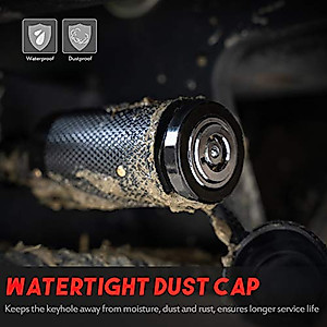 SS VISION Trailer Hitch Receiver Lock- Dia 5/8 Inch Bent Pin, for Class III IV 2" 2-1/2" Inch Receiver, Compatible with Bike Rack Tray Ball Tow Rope for Trailer Truck Car Boat, 1 Pc