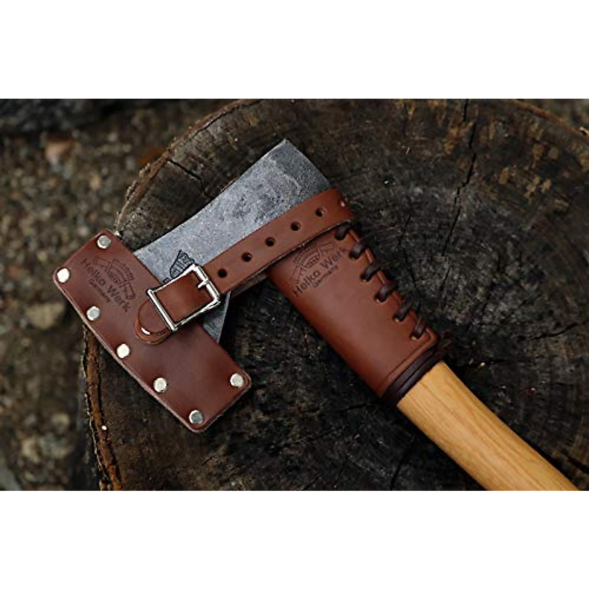 Helko Werk Helko Werk Leather Axe Sheath (Medium) - Genuine Leather Sheath for Axes and Hatchets Leather and Hatchet Cover and Axe Cover (Medium)