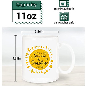 I Love You Mug, You Are My Sunshine Mug, Romantic Coffee Mug, Best Valentine Gift for Her, I Love You Gift for Her, Valentine Gift for Couples, White 11oz