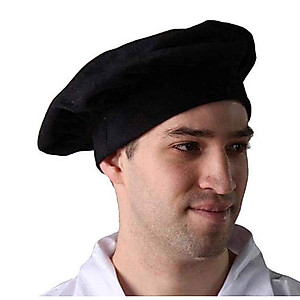 Making Believe Renaissance Black Beret for Men - Costume Accessory - Peasant Style - Military Costume Hats for Men - Adult 23-24" Circumference