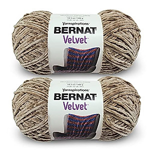 Bernat Velvet Yarn, 2 Pack, Mushroom 2 Count