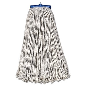 Boardwalk 720C Mop Head, Economical Lie-Flat Head, Cotton Fiber, 20oz, White, 12/Carton