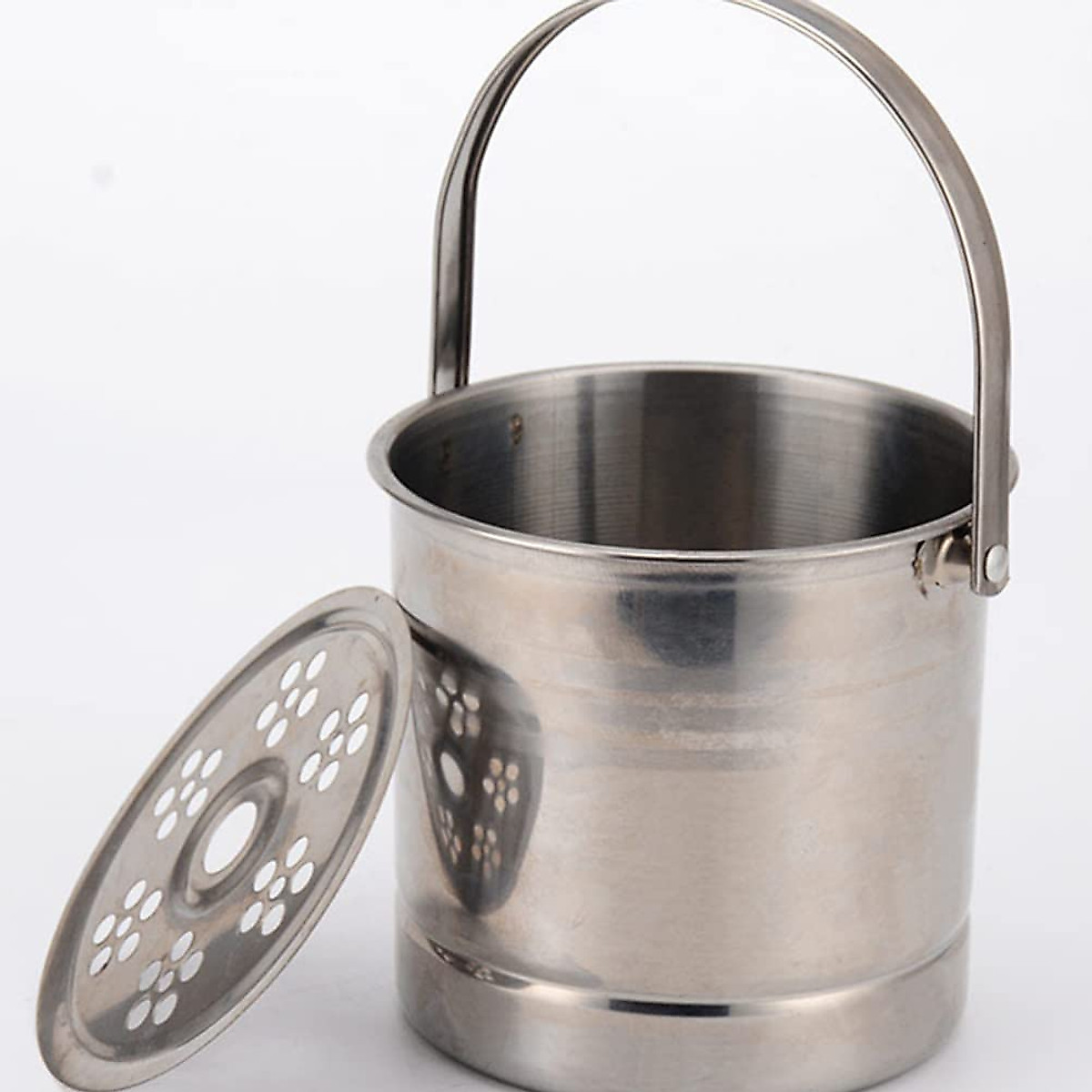 BESTOYARD Stainless Steel Ice Bucket- Double Wall Insulated Ice Bucket for Buffet Cocktail Parties Bar- 5.5x 5.5 Ice Container