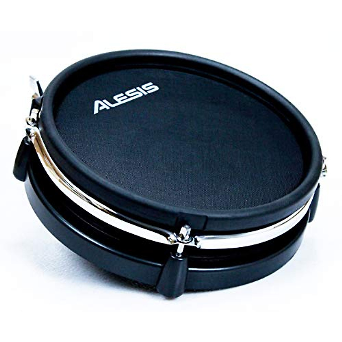 Alesis Command 8 inch Mesh Drum Pad with Clamp and Silverline Audio 10ft Trigger Cable Bundle [Compatible with Roland/Yamaha/Simmons/Ion]