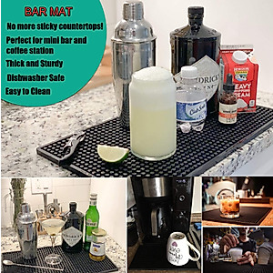 Mixology Bartender Kit Cocktail Shaker Set - Bar Mat with Stand, Essential Bar Accessories and Barware for The Home Bar Set Bartending kit and Drink Mixing Tools | Drink Shaker Cocktail Set