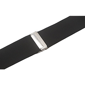 Doloise Mens Suspenders with 3 Swivel Hooks Belt Loops 1.4 Inch Wide Heavy Duty Adjustable Braces (Black)