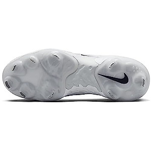 Nike Alpha Huarache Elite 4 Low FD2745-100 White-Wolf Grey-Black Men's Metal Baseball Cleats 10.5 US,White/Black