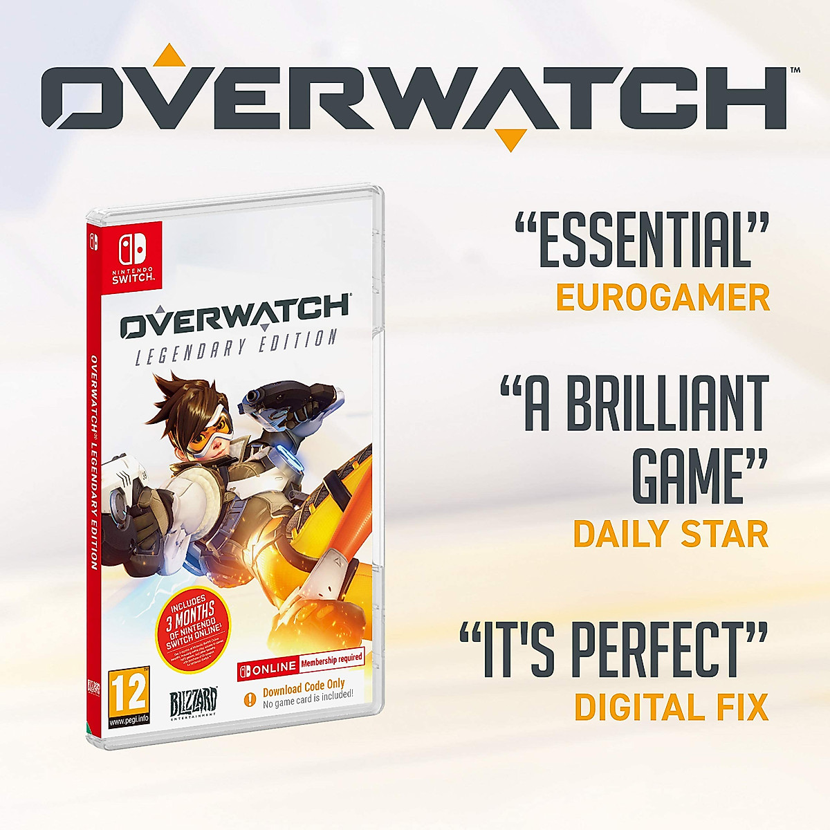 Overwatch Legendary Edition (Nintendo Switch) (NO PHYSICAL GAME or CARTRIDGE INCLUDED IN BOX)(ONLY INCLUDES DOWNLOAD CODE IN BOX)
