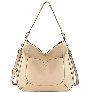 Hobo Handbags for Women Leather Purses and Handbags Ladies Tote Shoulder Bag Large Crossbody Bags with Multi-Pockets