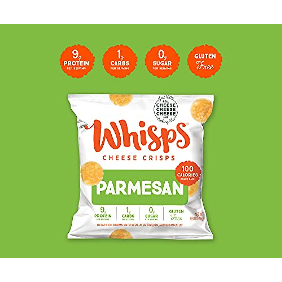 Whisps Cheese Crisps - Parmesan & Cheddar Cheese Snacks, Keto Snacks, 6-9g of Protein Per Bag, Low Carb, Gluten & Sugar Free, Great Tasting Healthy Snack, All Natural Cheese Crisps - Variety, .63 Oz (Pack of 12)