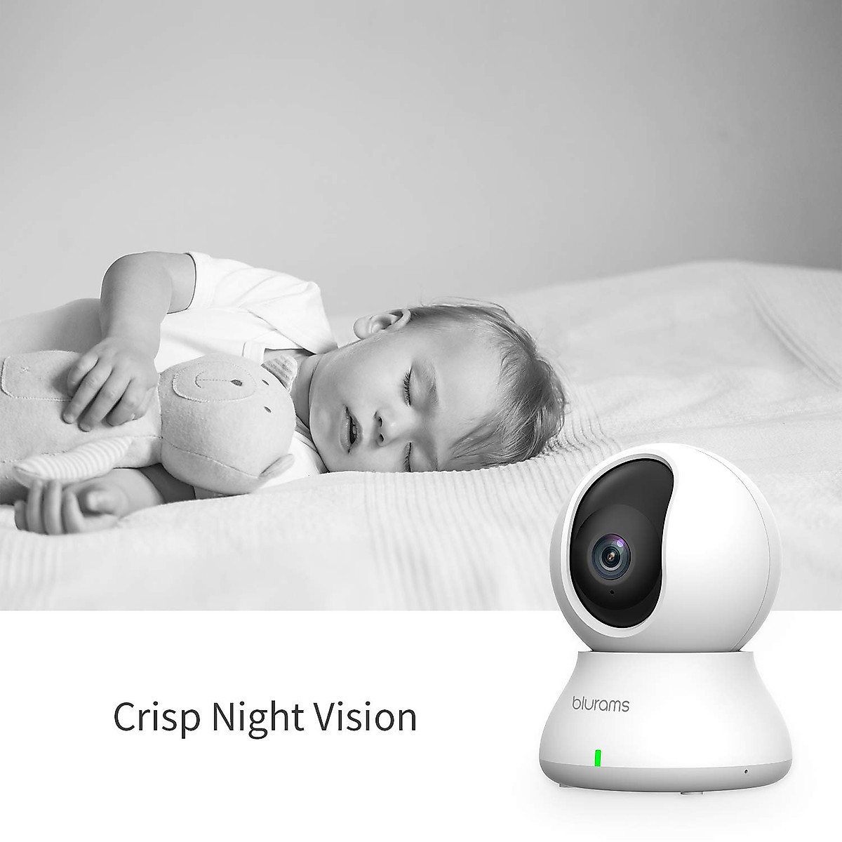 blurams 4pc Indoor Security Camera PTZ 1080p, WiFi Dome Camera Pet/Nanny Camera Baby Monitor w/Two-Way Audio | Sound/Person Detection | IR Night Vision | Cloud&Local Storage | Compatible with Alexa