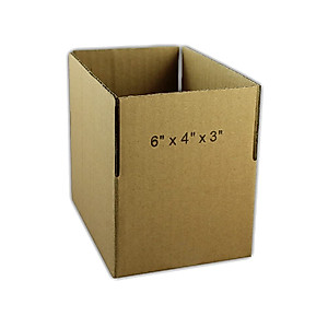 EcoSwift 15 6x4x3 Corrugated Cardboard Packing Boxes Mailing Moving Shipping Box Cartons