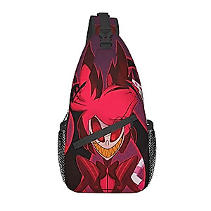 Hazbin Hotel Alastor Anime Crossbody Sling Backpack Travel Chest Shoulder Bag