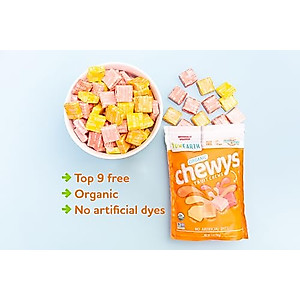 YumEarth Organic Fruit Chews - Fruit Flavored Candy Chews, No Dye, Allergy Friendly, Gluten Free, Non-GMO, Vegan Candy with No Artificial Flavors, 5 ounce (Pack of 6)