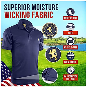 Albert Morris Mens Polo Shirts, Polo Shirts for Men, Shirts for Men, Short Sleeve Mens Shirts, American Classics, Medium