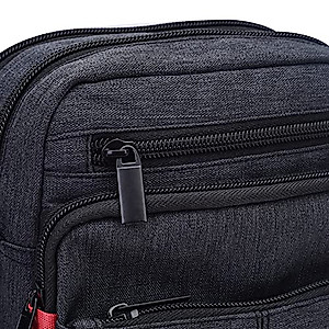 USPECLARE Messenger Bag, Crossbody Shoulder Bags Travel Bag Man Purse Casual Sling Pack for Work Business (Black)