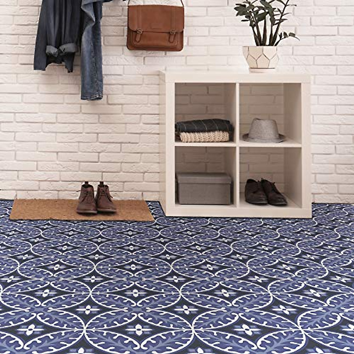 FloorPops FP3309 Capri Peel & Stick Floor Tiles, Multicolor