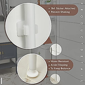 Chunful 3 Tier Over The Toilet Storage 3 Shelf Bathroom Organizer Over Toilet 63 x 27 x 10 Inches Over The Toilet Shelf Stable Freestanding Multifunctional Toilet Racks, Metal, White