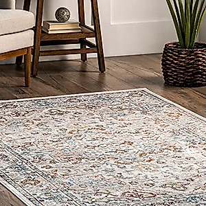 nuLOOM Cady Machine Washable Transitional Area Rug, 5x8, Beige