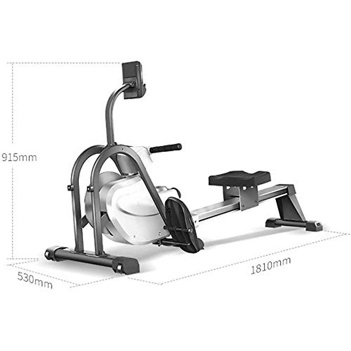 Rowing Machines, Magnetic Rowing Machine Rower Indoor Fitness Equipment Folding Silent Magnetic Adjustable Resistance Fitness Rower for Home