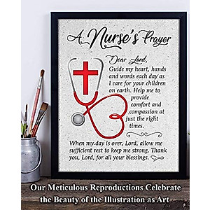 Dear Lord - A Nurse's Prayer - 11x14 Unframed Art Print - Great Gift For Nurse's Day and Home and Office Decor Under $15