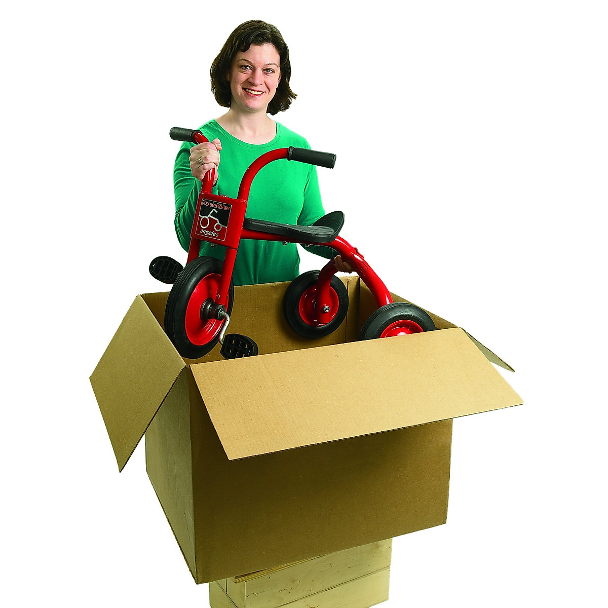 Children’s Factory ClassicRider 10" Toddler Tricycle, Kids Tricycle with Rubber Wheels, Red/Black