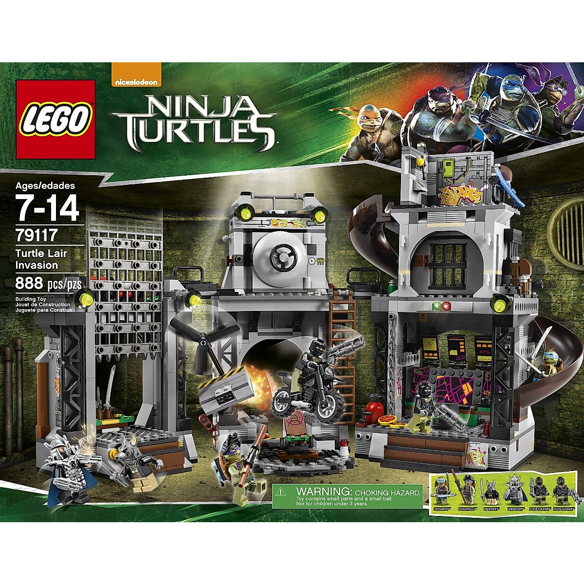 LEGO Ninja Turtles 79117 Turtle Lair Invasion Building Set