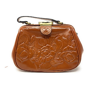 PATRICIA NASH WOMEN'S TOOLED COLLECTION GRACCHI SATCHEL FLORENCE LEATHER HANDBAG PURSE