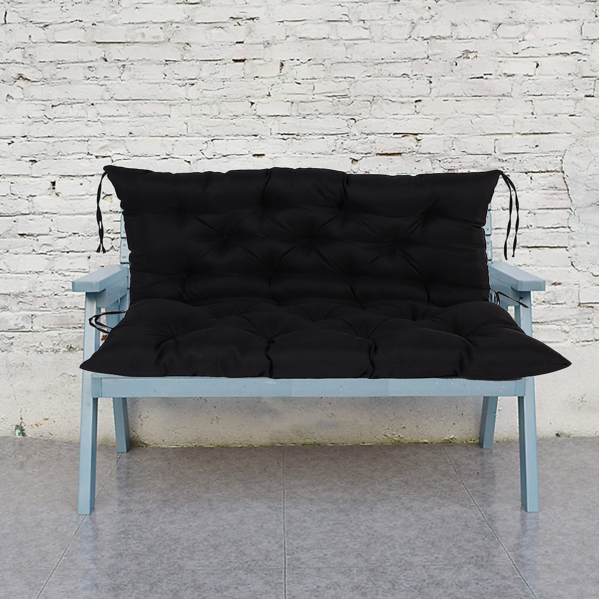 Porch Swing Cushions, Outdoor Swing Cushions for 2-3 Seats, Garden Terrace with backrest Swing Replacement Cushions, Comfortable and Soft, Suitable for Indoor and Outdoor (Light Coffee,40*40)