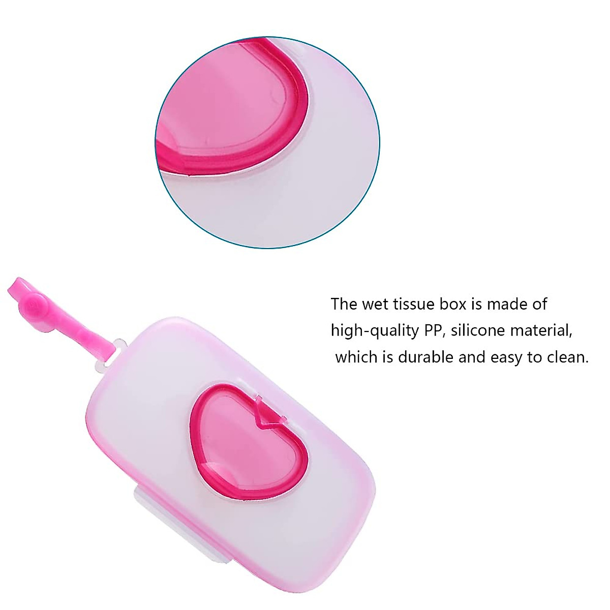 Wet Tissue Box Dirt Resistant Wet Wipe Container Durable Baby Wet Wipe Pouch Container for Travel Outdoor Car Office Home Accessories