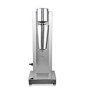 Xuthusman 650ML Commercial Kitchen Single-head Electric Drink Mixer Milk Shake Machine Milk Tea Drink Mixer Smoothie Malt Blenders 18000RMP 110V 180W Silver