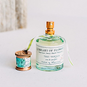 Library of Flowers True Vanilla Eau de Parfum, 1.69 Fl. Oz. – Bergamot, Dark Vanilla & Amber – Women’s Perfume, Eau de Parfum Spray for Women, Perfume for Women