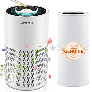 AIRROMI Air Purifiers with an Extrea Filter Covers Up to 990 sqft, Air Cleaner with Fragrance Sponge for Allergens Dust, Smoke, Odor, Dander, Pollen, H13 True HEPA 3-in-1 Filter Green